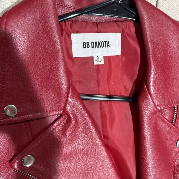 BB Dakota | Jackets & Coats | Bb Dakota Red Leather Jacket | Poshmark